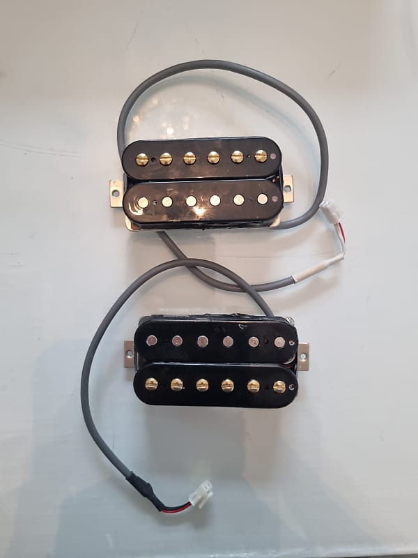 Epiphone Probucker 2 & 3 Pickup Set - Black With Gold Screws | Reverb