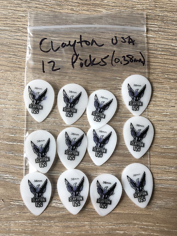 Clayton USA (12 picks - 0.38 mm) New Old Stock | Reverb
