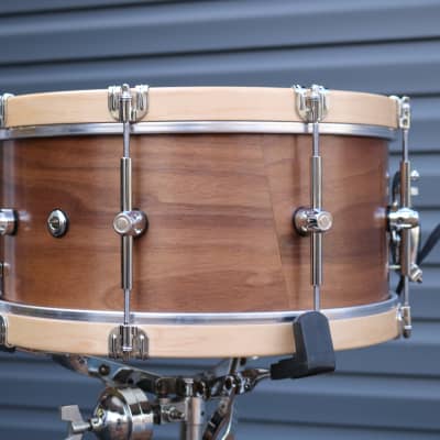 HHG Drums Pennsylvania Walnut snare drum with maple hoops | Reverb