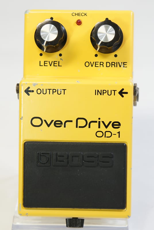 Boss OD-1 Over Drive (Black Label) 1977 - 1985 - Yellow | Reverb