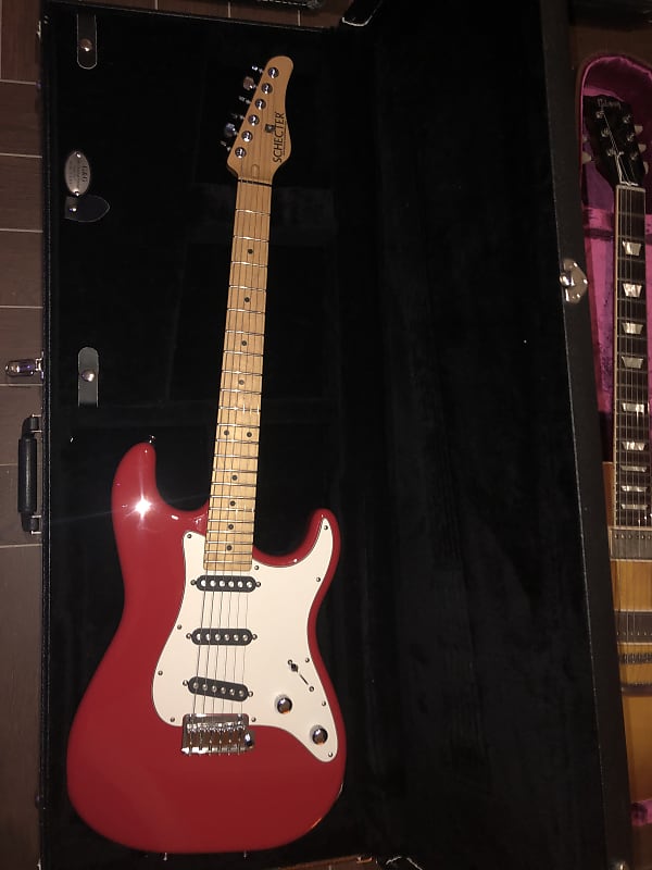 Schecter custom shop traditional sss 2018 red | Reverb