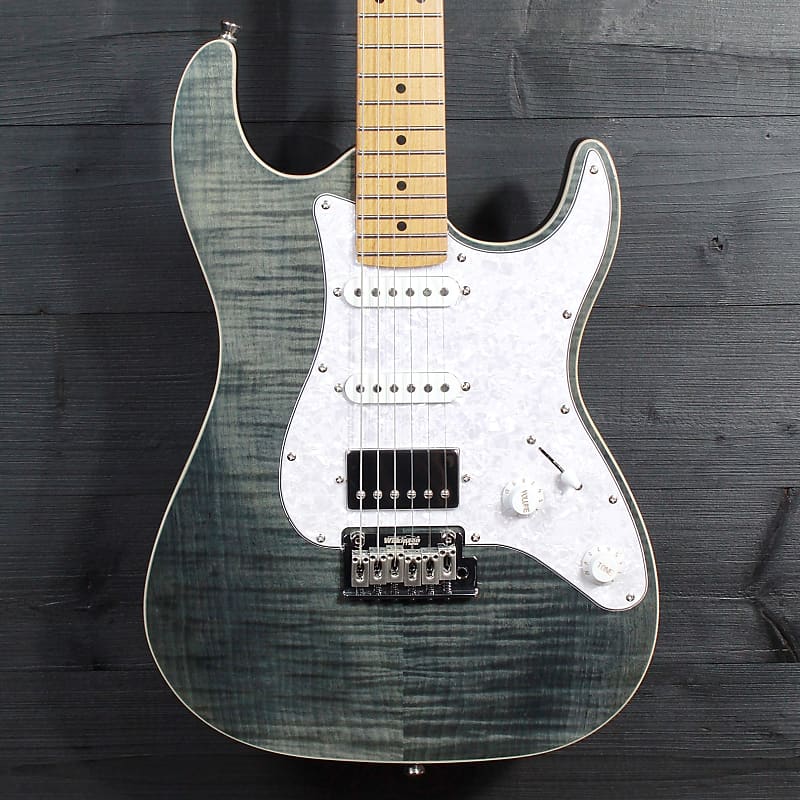 Jet JS-450 TBK Transparent Black Electric Guitar Deluxe Gig | Reverb