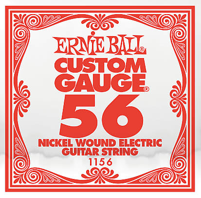 Six (6) - .056 - Ernie Ball - Custom Gauge Nickel Wound | Reverb