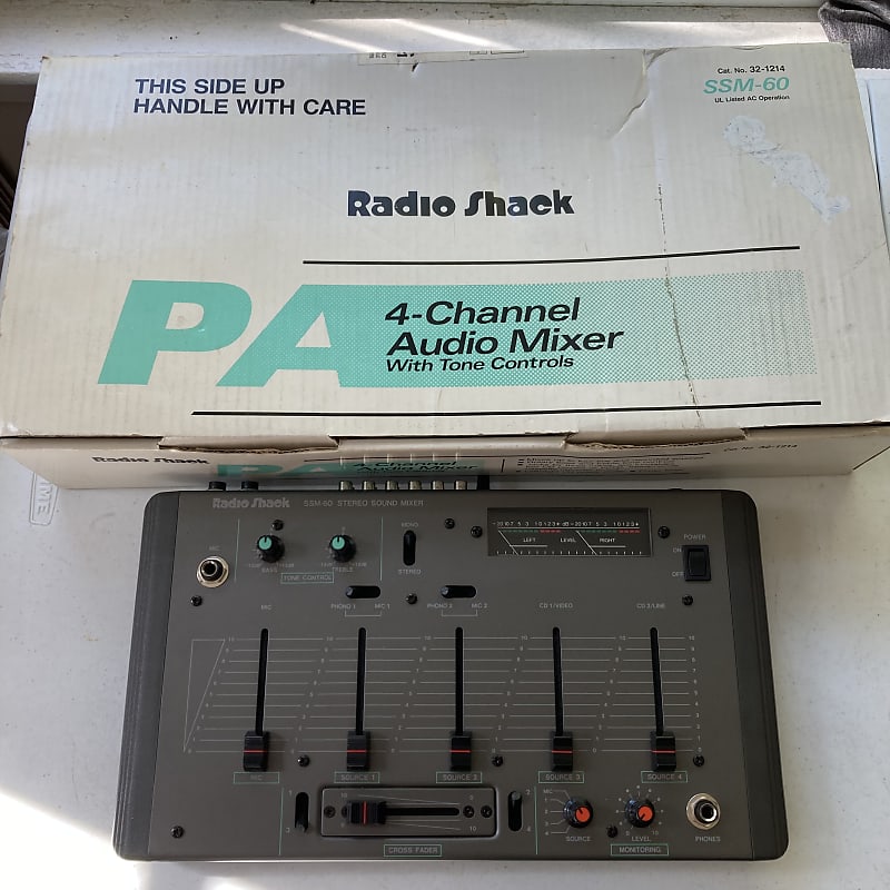 Vintage Radio Shack SSM-60 4-Channel Audio Mixer | Reverb
