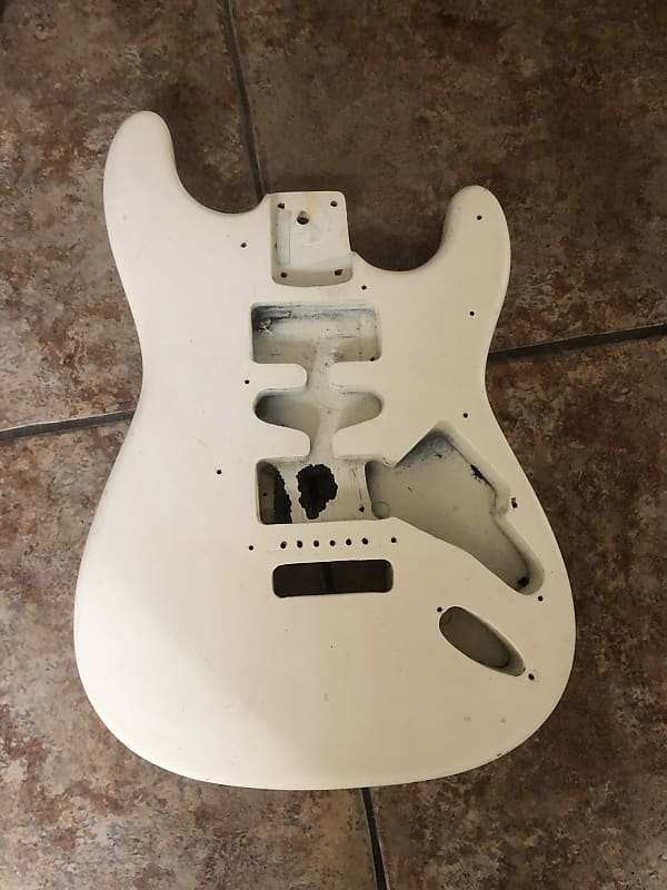 WHITE STRATOCASTER RAW GUITAR BODY | Reverb