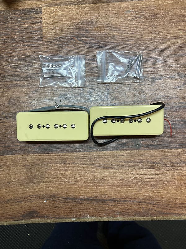 Rockfield P90 pickup set pair, 2000's - cream | Reverb