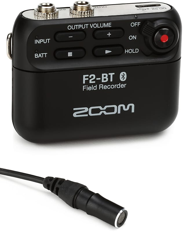 Zoom F2 Field Recorder with Lavalier Microphone and Bluetooth | Reverb
