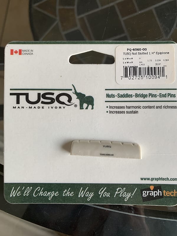 Tusq Nut Slotted 1/4" Epiphone Bone White | Reverb