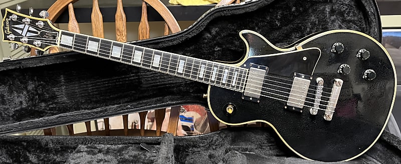 Gibson LES PAUL CUSTOM VINTAGE KALAMAZOO USA 1971 - Black | Reverb UK