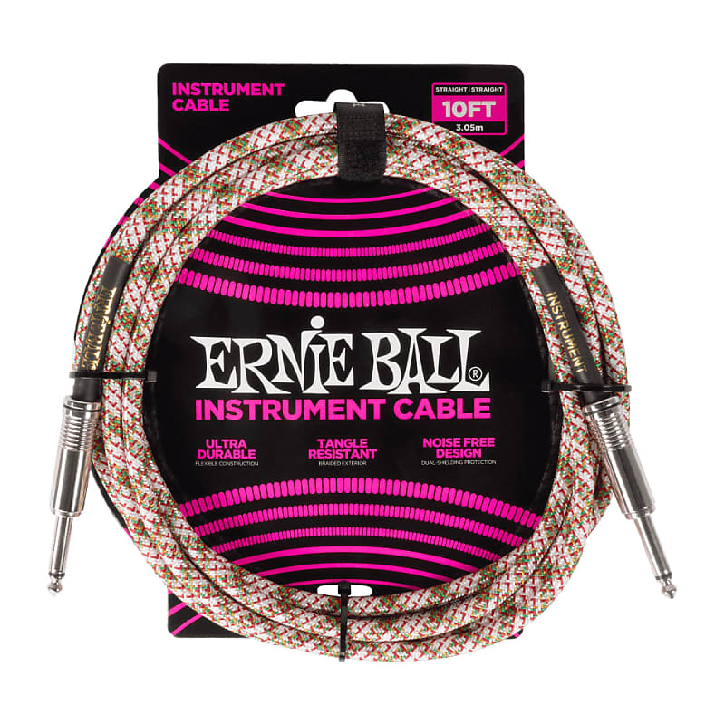 Ernie Ball P06426 Braided Instrument Cable Straight/Straight | Reverb