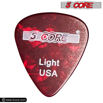 5 Core Guitar Picks 20 Piece Celluloid Light Gauge 0.46mm | Reverb