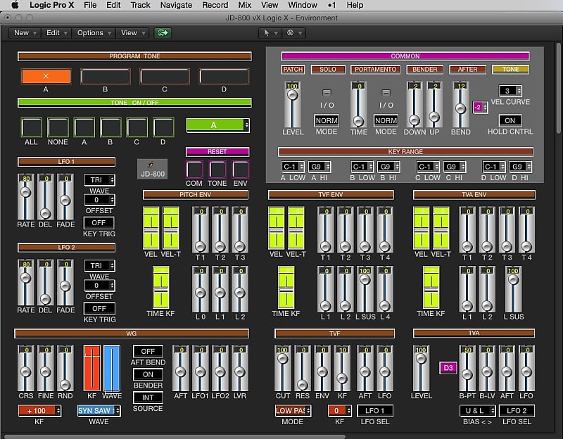 Virtual JD-800 editor / programmer - Roland JD-800 / JD-990* | Reverb