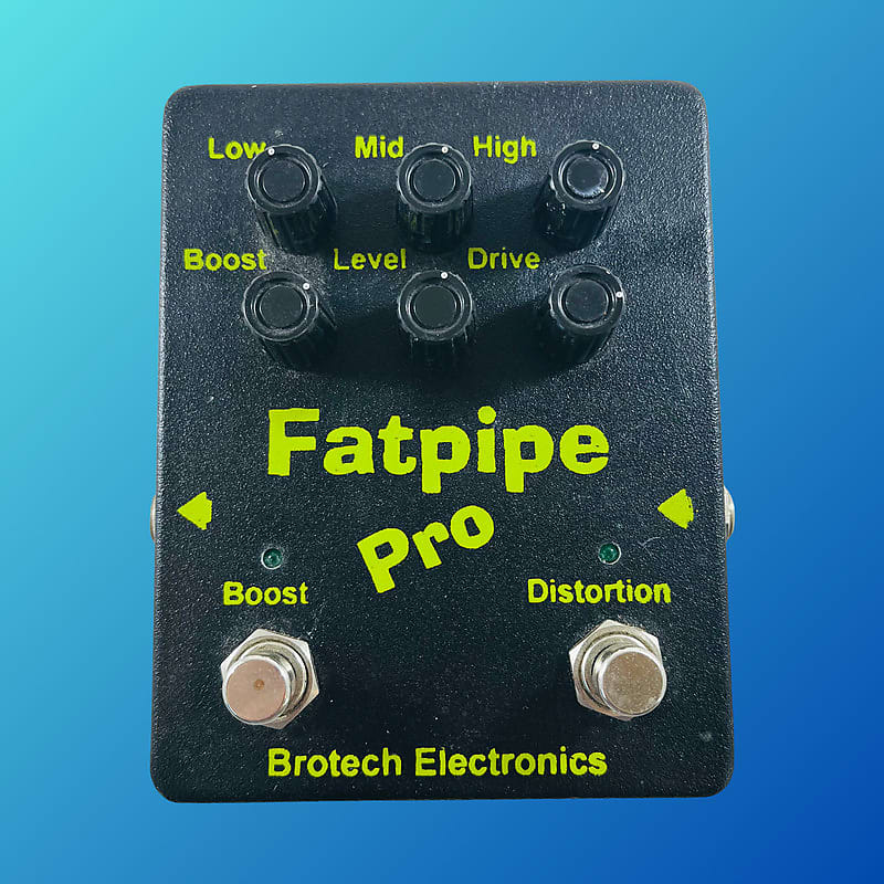 Brotech Electronics Fatpipe Pro Distortion + Boost Guitar | Reverb
