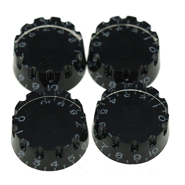 New 4 Buttons Black Knurled for Cts - Guitar Gibson E. -u. | Reverb