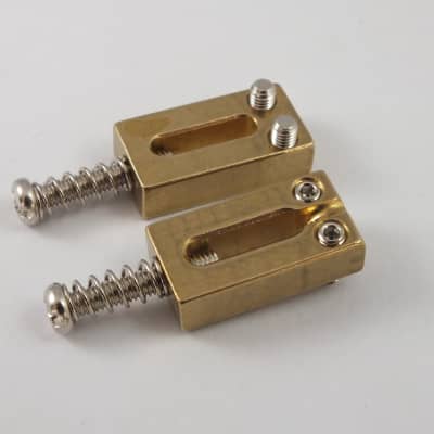Brass Stratocaster Bridge Saddle Set 52.5mm String spacing | Reverb UK
