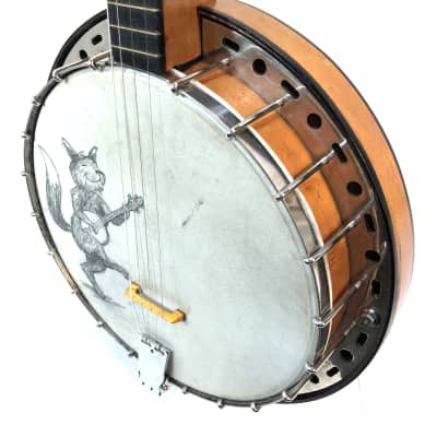 Stella vintage tenor banjo with painted head The banjo fox | Reverb