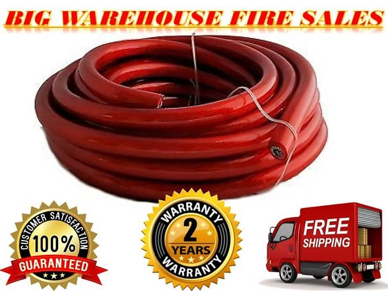 PATRON 50 FEET PREMIUM 0 GAUGE RED POWER / GROUND WIRE CABLE | Reverb