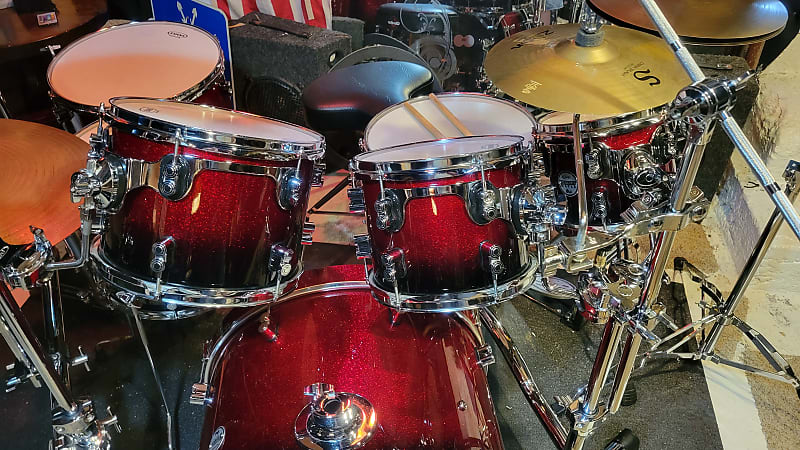 PDP by DW Concept Maple 7-piece Complete Drum Set - Red | Reverb