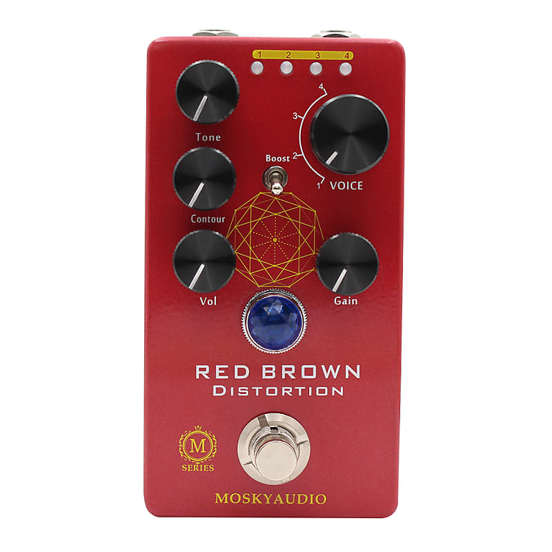 Mosky Audio RED BROWN Distortion w/Toggle Mode + Boost Fast | Reverb