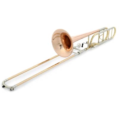 Blessing Tenor Trombone, .547" Bore, Open Wrap, F Rotor, Rose | Reverb