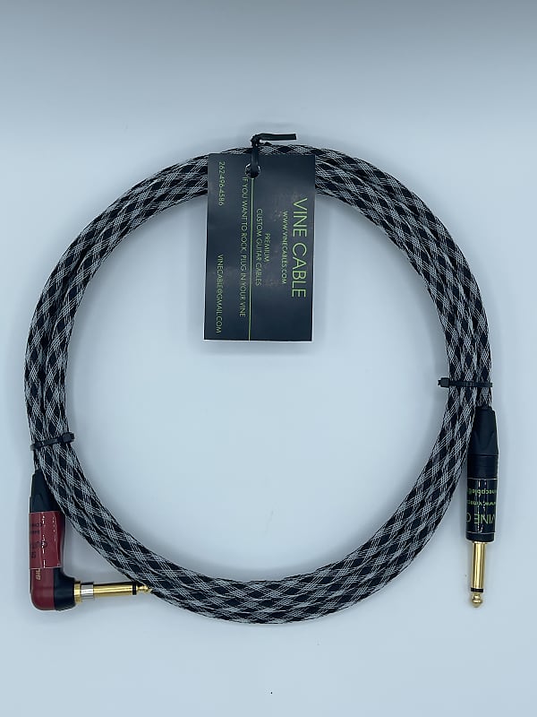 Vine Cable 12 Feet Silent Right Angle/Straight Gold - | Reverb