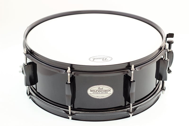 Pearl New Soundcheck Gloss Black Snare Drum 14" x 5.5" | Reverb