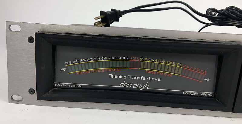 Dorrough 40-C Meter Telecine Transfer Level VGC Racked Pair | Reverb