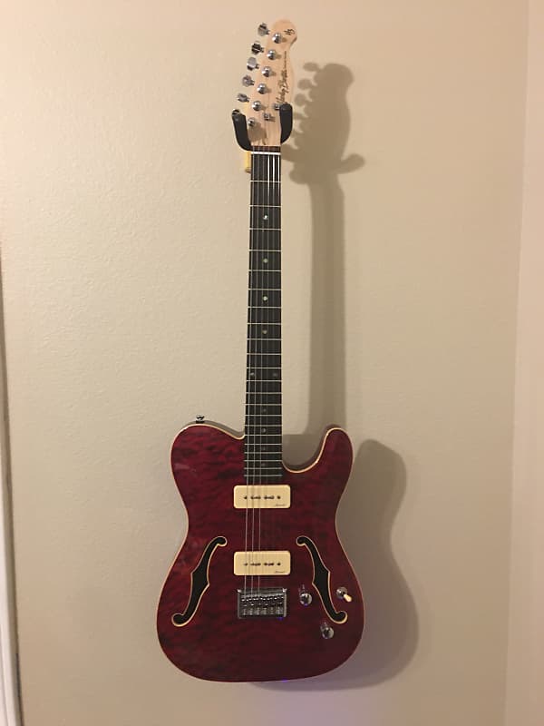 Harley Benton TE 90QM Trans Red Telecaster | Reverb