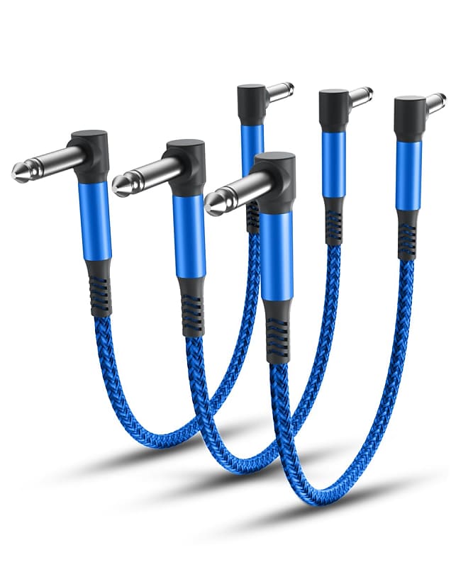 Guitar Patch Cables 3-Pack,6 Inch 6.35MM Effects Pedal Board | Reverb