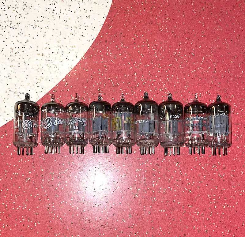 9 Vintage 12AT7 / 12AU7 Vacuum Tubes - Amp Tested - GE | Reverb