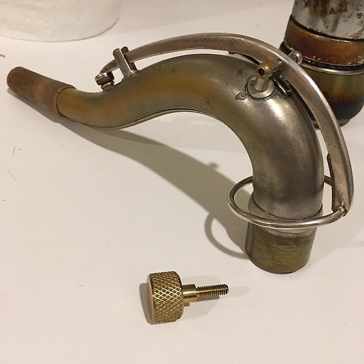 Conn tenor saxophone neck 1920's -1940's silver plate. Good | Reverb
