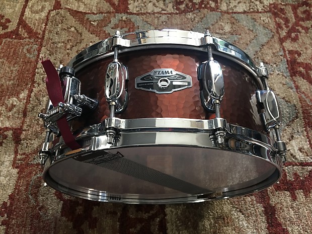 Rare Tama 5.5" x 14" Hammered Copper Snare Drum - 3mm heavy | Reverb
