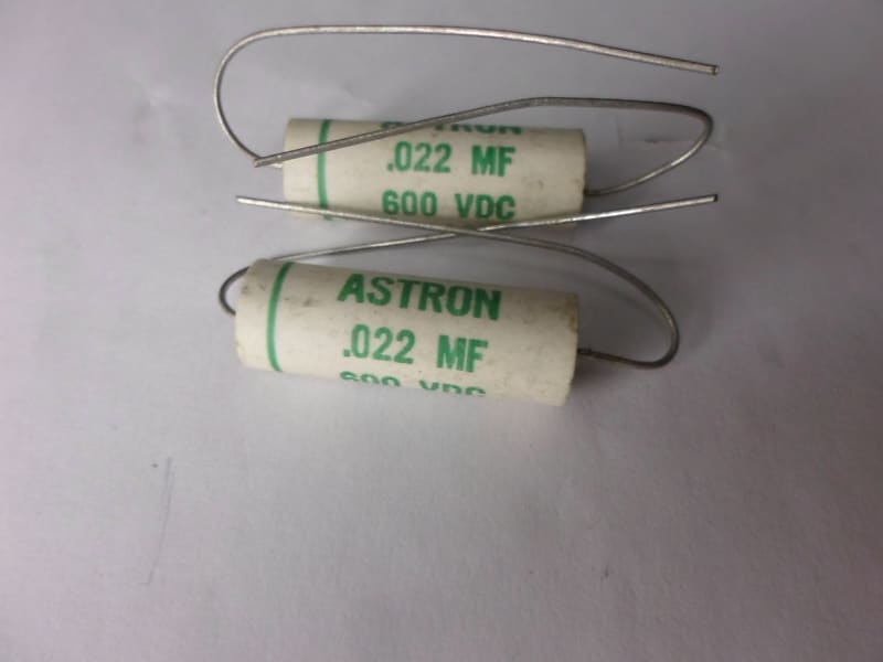 2 NOS Vintage Astron .022 600v Capacitors Gibson Les Paul | Reverb