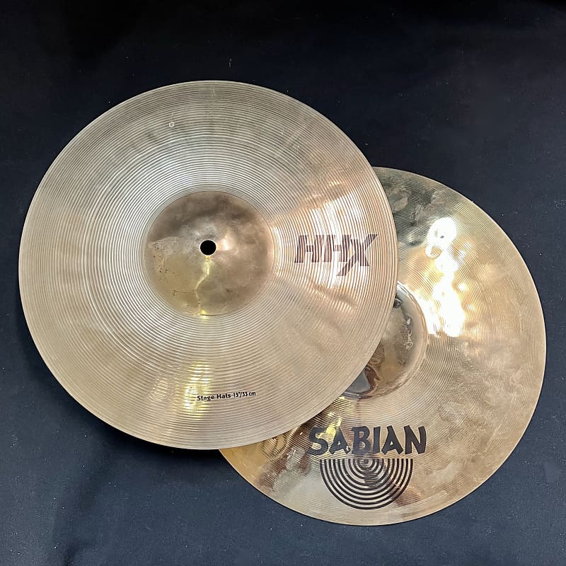 Sabian HHX 13-inch Stage Hats, Old Logo, 833gm/1262gm | Reverb