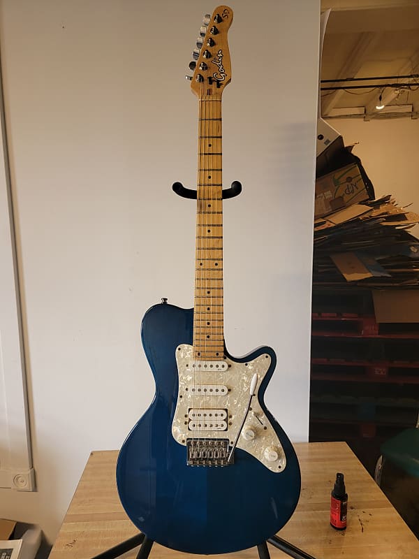 Godin SD24 1998 Transparent Blue With Branded Hardshell Case | Reverb