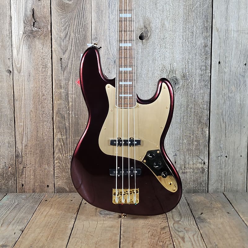 Fender Squire Jazz Bass 40th Anniversary Gold | Reverb Australia
