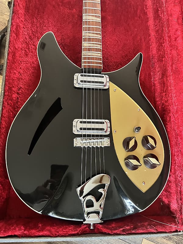 Vintage Rickenbacker 360 Capri 1958, Re-Fin Black | Reverb