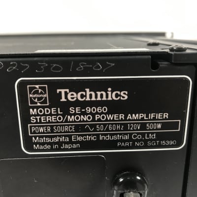 Technics SE-9060 Stereo Mono Power Amplifier Amp | Reverb
