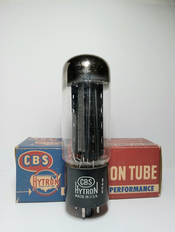 CBS HYTRON 5AW4 TUBE FULL WAVE RECTIFIER HEAVY CHROME BLACK | Reverb
