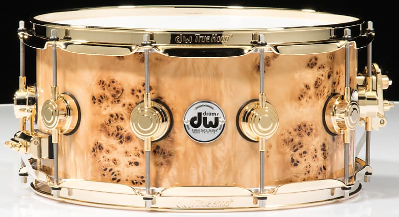 DW Collector's Series 6.5x14 Snare Drum - Mapa Burl w/Gold HW | Reverb