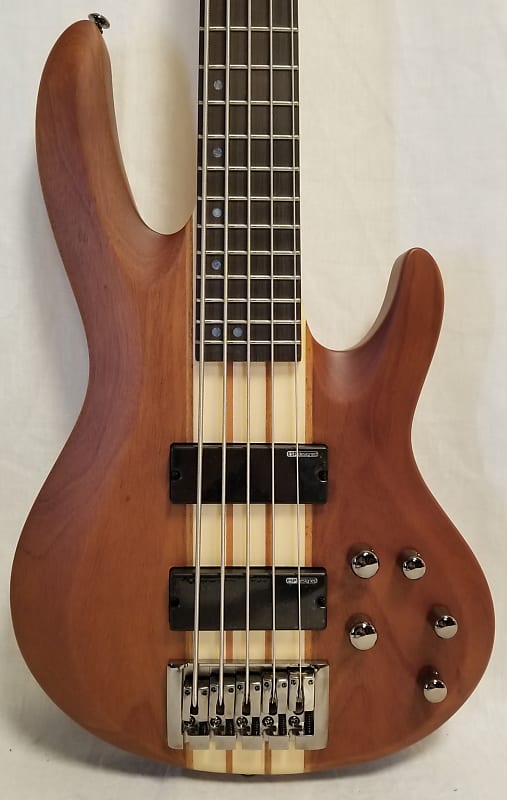 ESP LTD B-5E Neck-Thru 5 String Electric Bass Guitar, Natural | Reverb