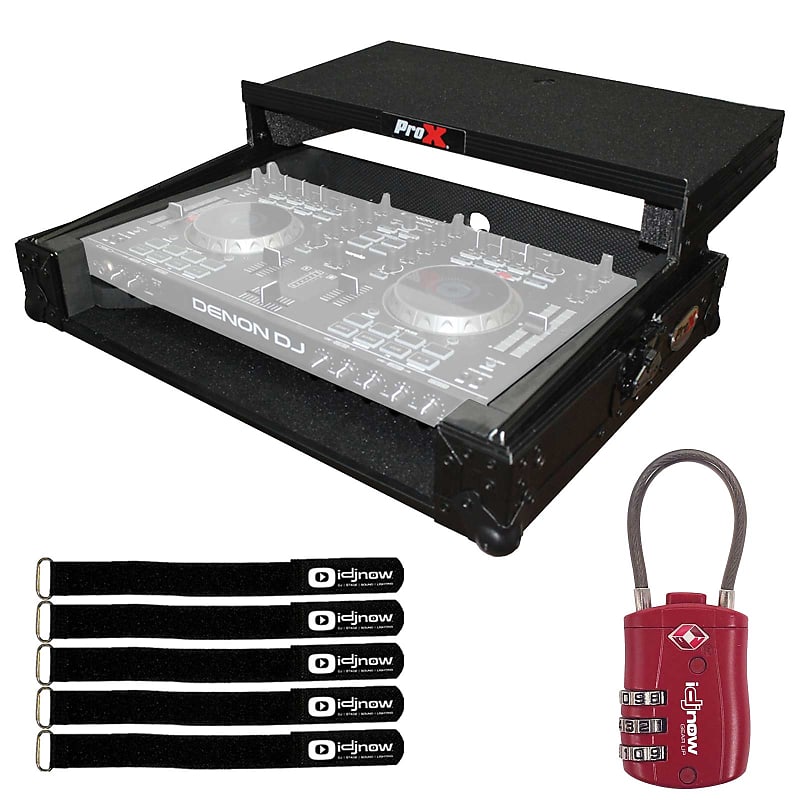 ProX Denon DN-MC4000 Controller Black Flight Case with Red | Reverb