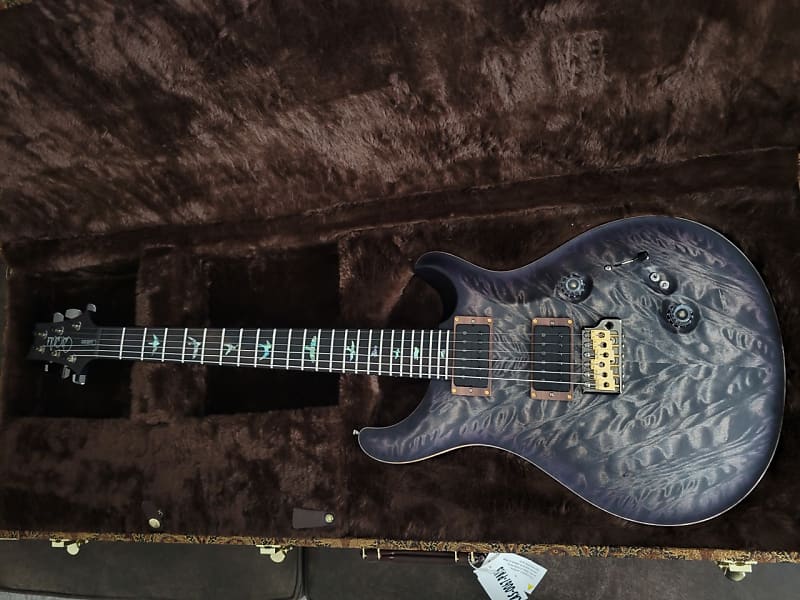 PRS Wood Library Custom 24 . Quilt 10-Top . Charcoal Purple | Reverb