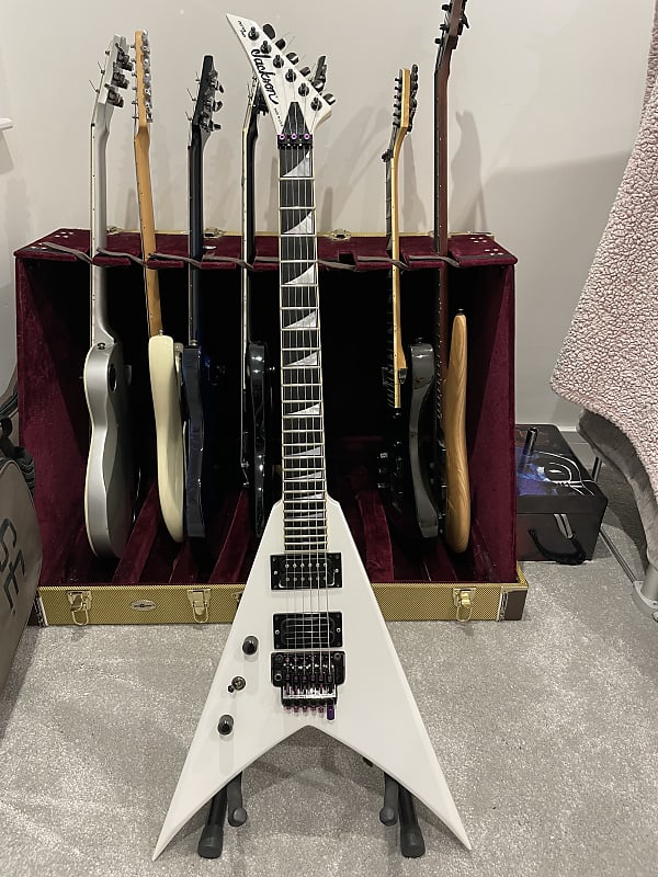 Jackson Left handed king V Custom Shop 1997 White | Reverb