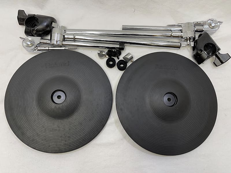 TWO Roland CY-12R/C V-Cymbal V Drum Trigger 3 Way CY12R/C | Reverb