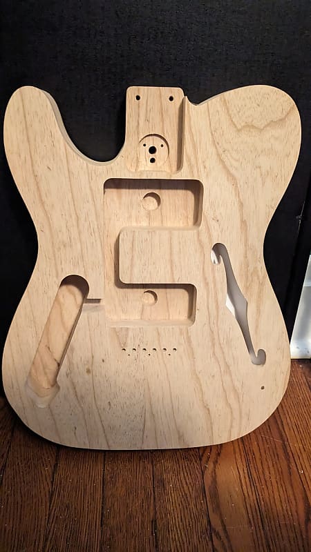 70s Thinline Tele Deluxe body lefty - Unfinished | Reverb