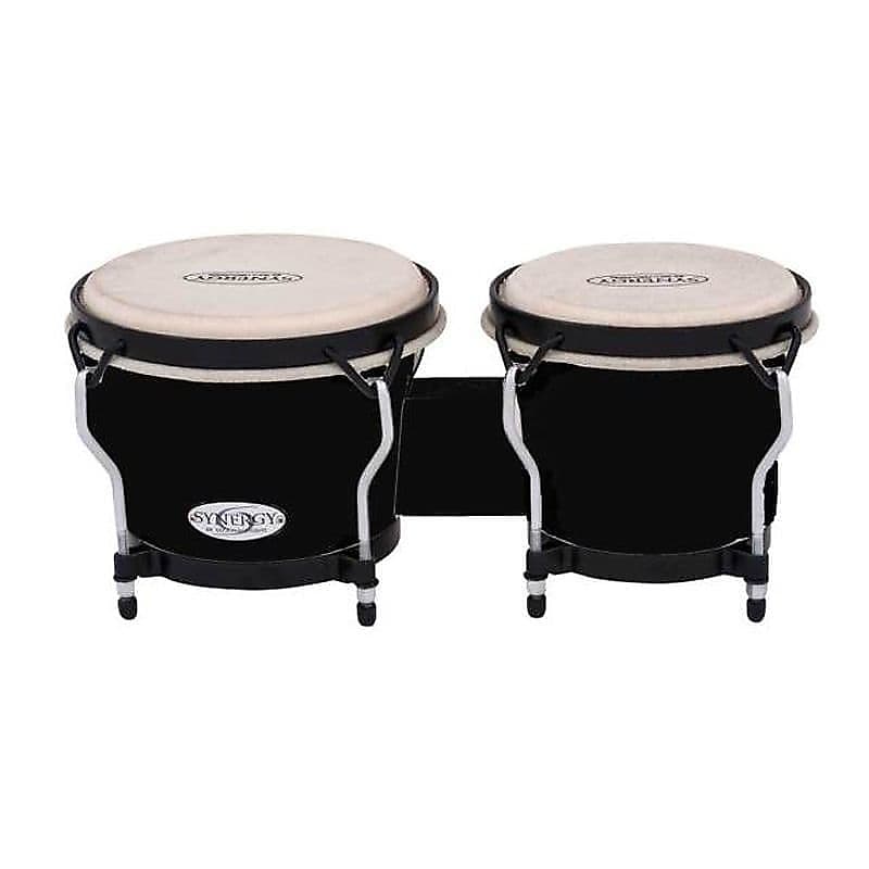 Toca Synergy Synthetic Bongos- Black | Reverb
