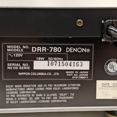 Denon DRR-780 RARE Drawer-Loading Cassette Deck Made In Japan | Reverb
