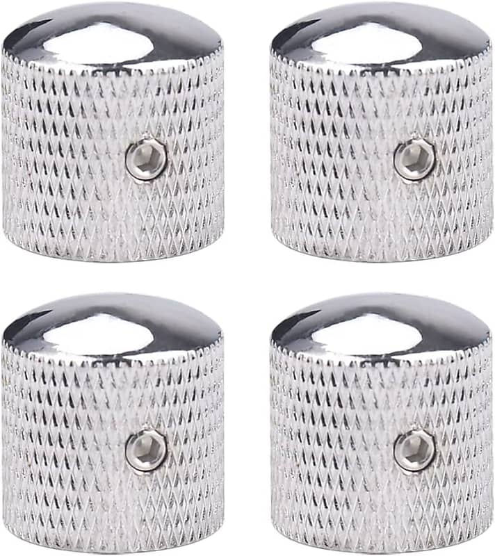4Pcs Metal Guitar Knobs Chrome Volume Tone Control Knobs | Reverb