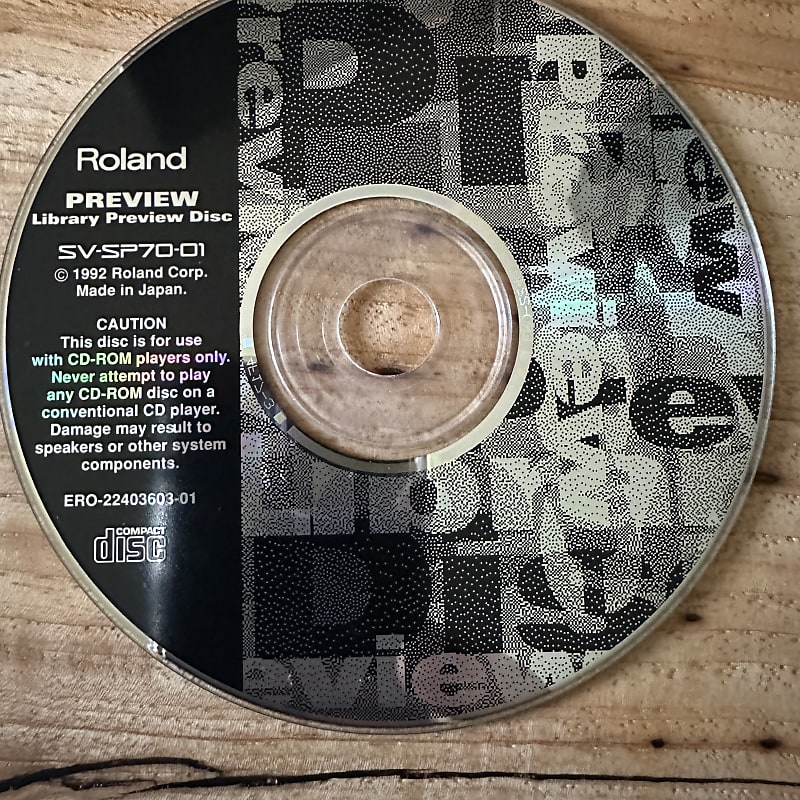 (17895) Roland Library Preview Disc SV-SP70-01 CD ROM Sample | Reverb